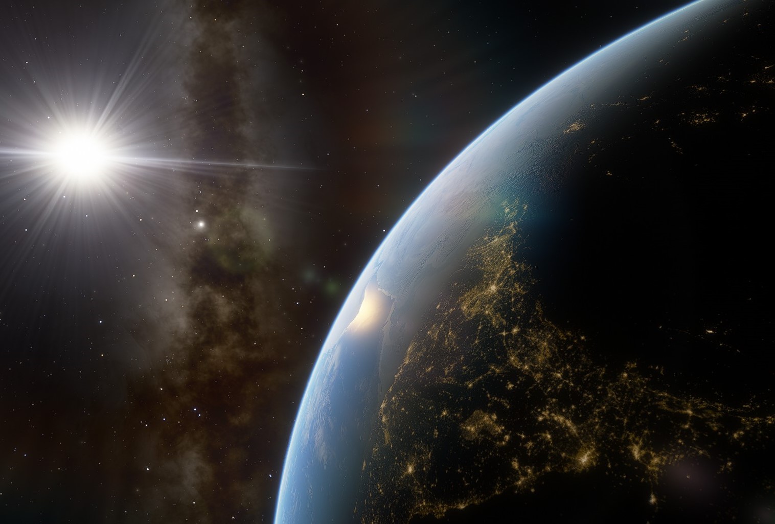 Earth From Space Solar System